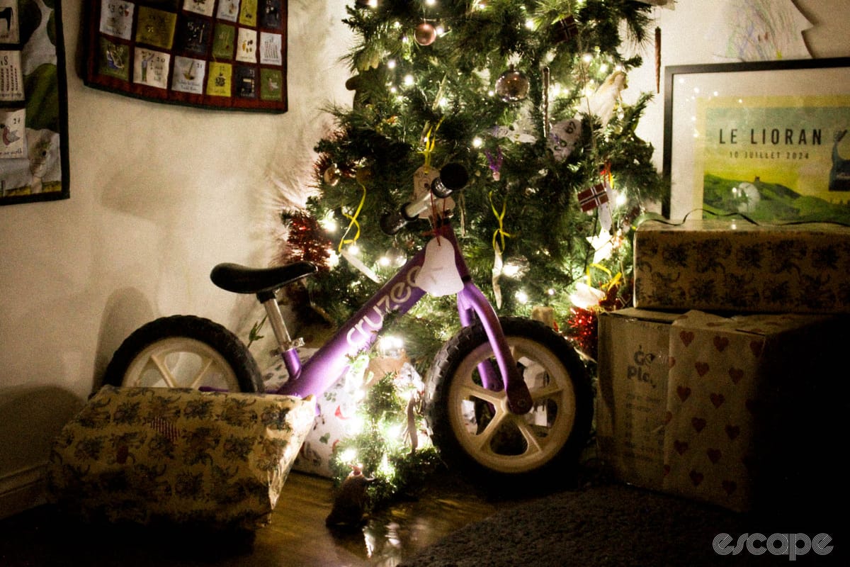 The bike under the Christmas tree