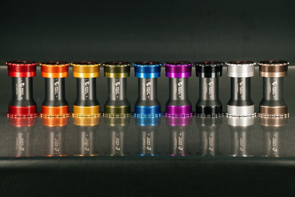 Five new colors of Wolf Tooth bottom brackets
